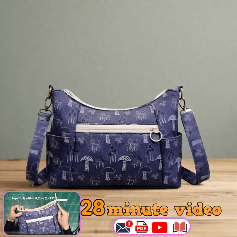 Pocketed Exterior Tote Bag PDF Download Pattern (3 sizes included) – Shoprizy Store